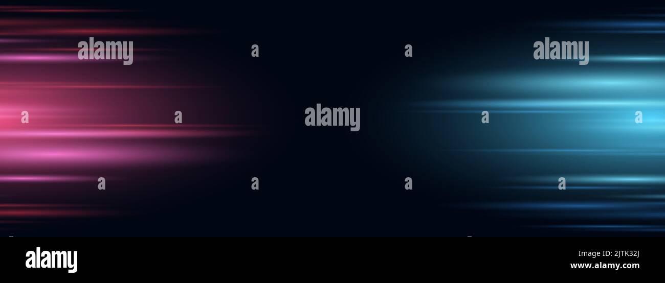 Vector technology wide abstract background with glowing speed and ...