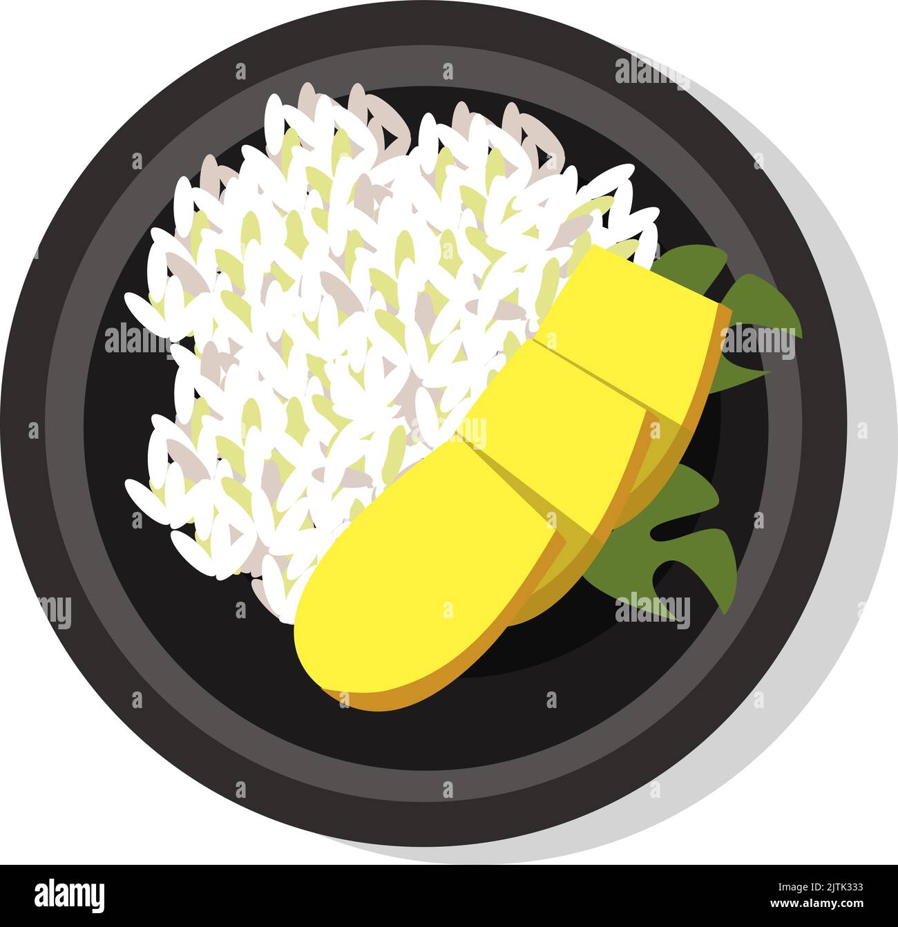 Thai mango sticky rice vector hi-res stock photography and images - Alamy