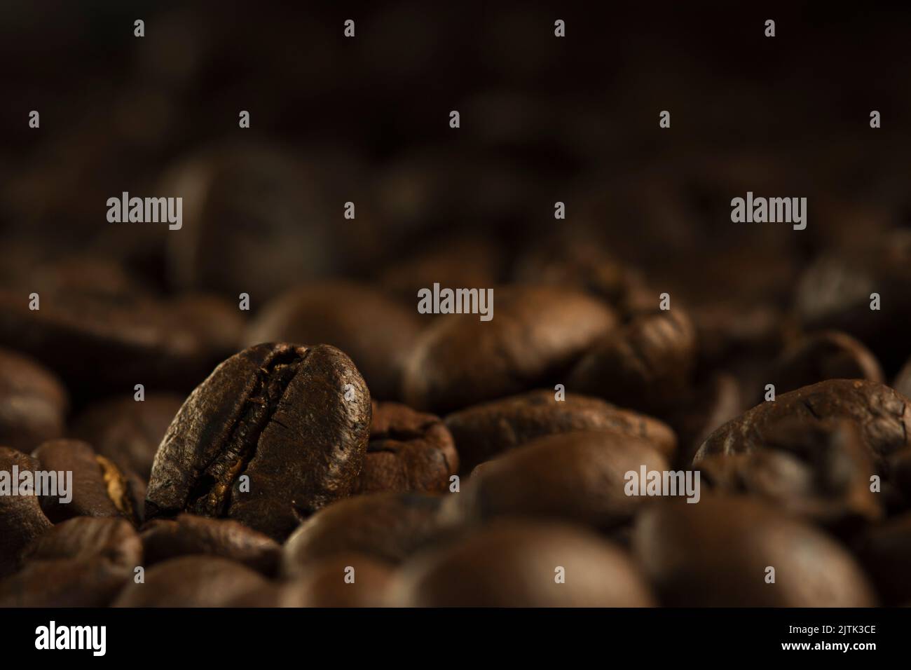 Extreme close-up of Roast coffee beans, Raw ingredent for aroma coffee ...