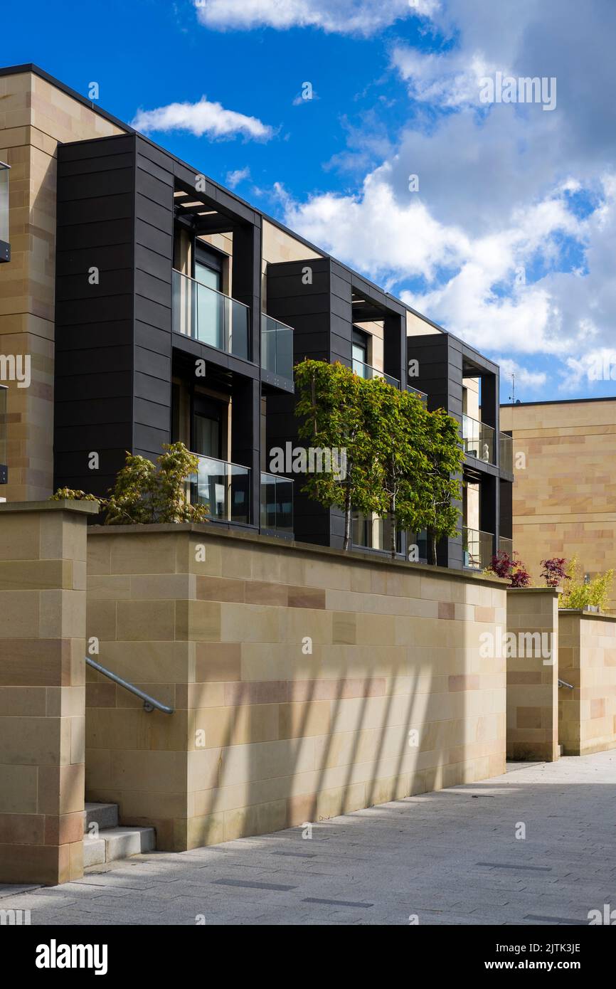 Modern private housing development in Morningside, Edinburgh, Scotland ...
