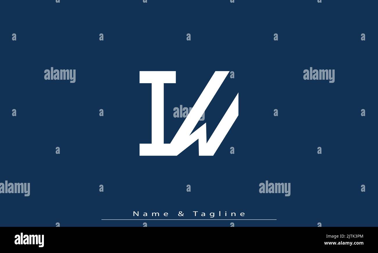 Alphabet letters Initials Monogram logo IW , WI Stock Vector Image ...