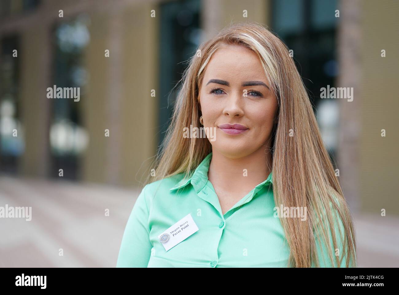 Megan Berry, who is a member of the Traveller community, attends the ...