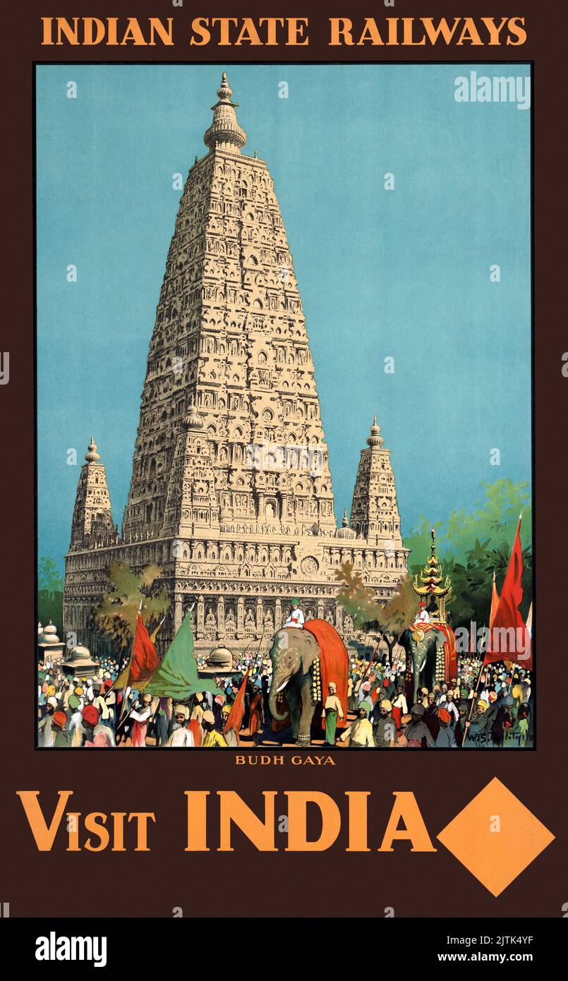 Visit India. Budh Gaya by William Spencer Bagdatopoulos (1888-1965 ...