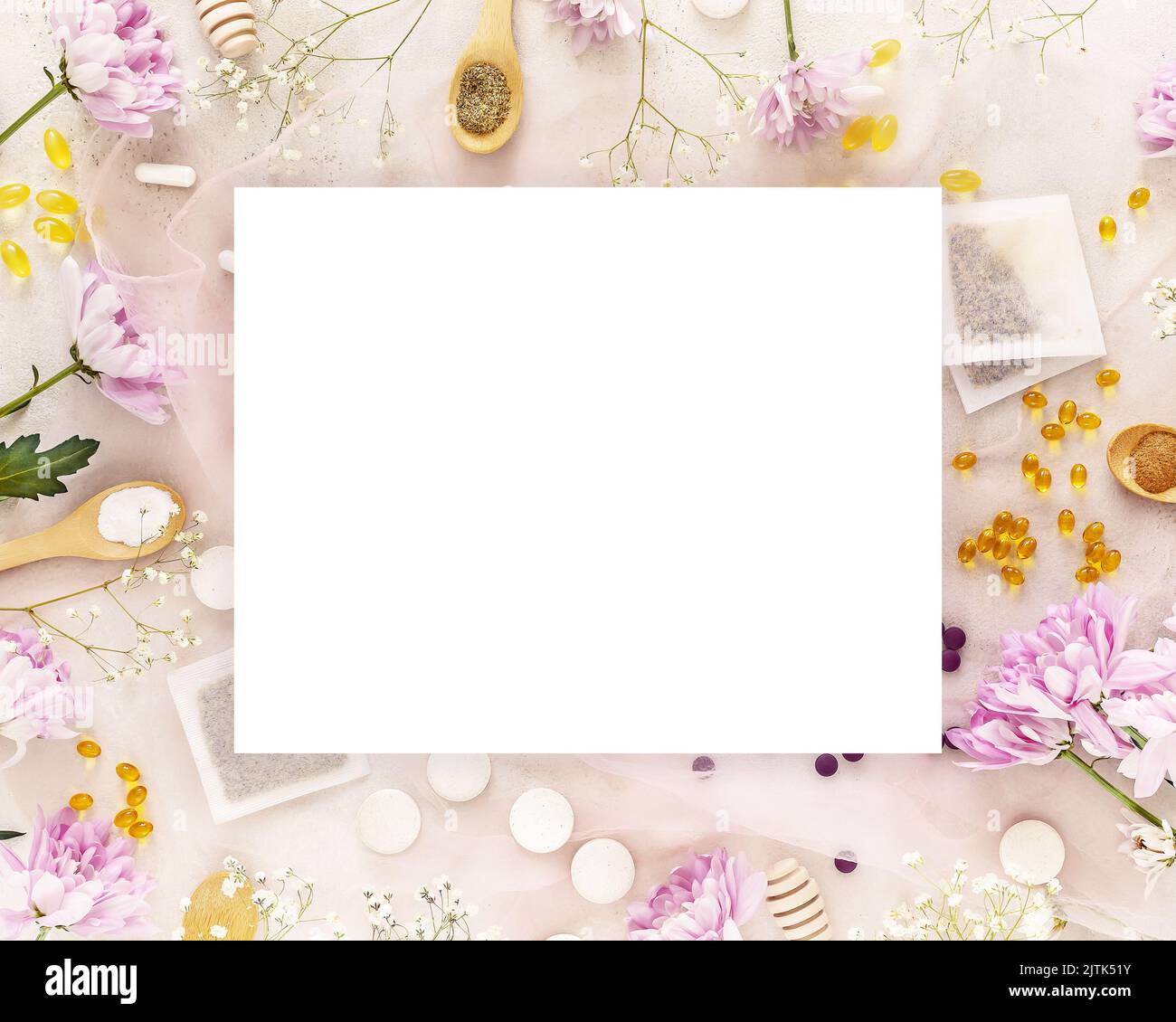 Health care card with immune busting pills, capsules, vitamins, dietary ...