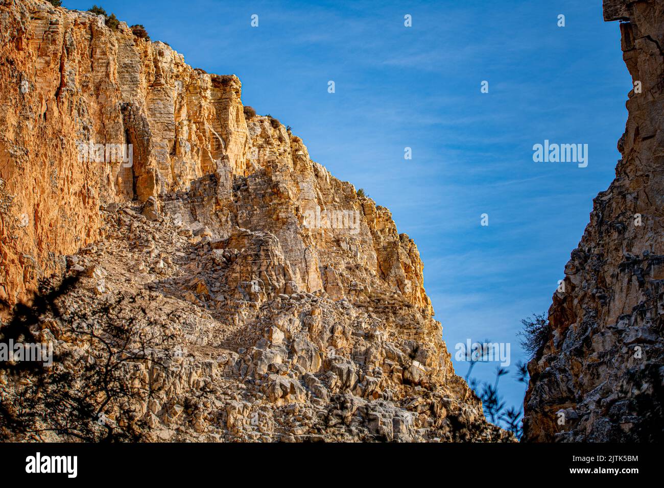 Canyon rock face in Cypriot nature Stock Photo - Alamy