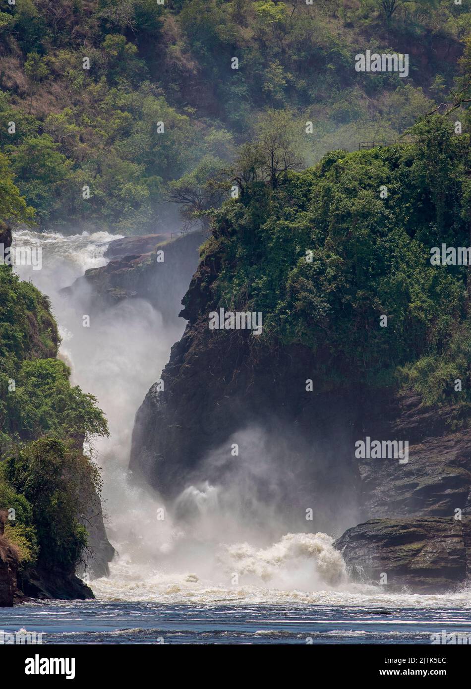 Close up of a waterfall; Big waterfall in Africa; most powerful ...