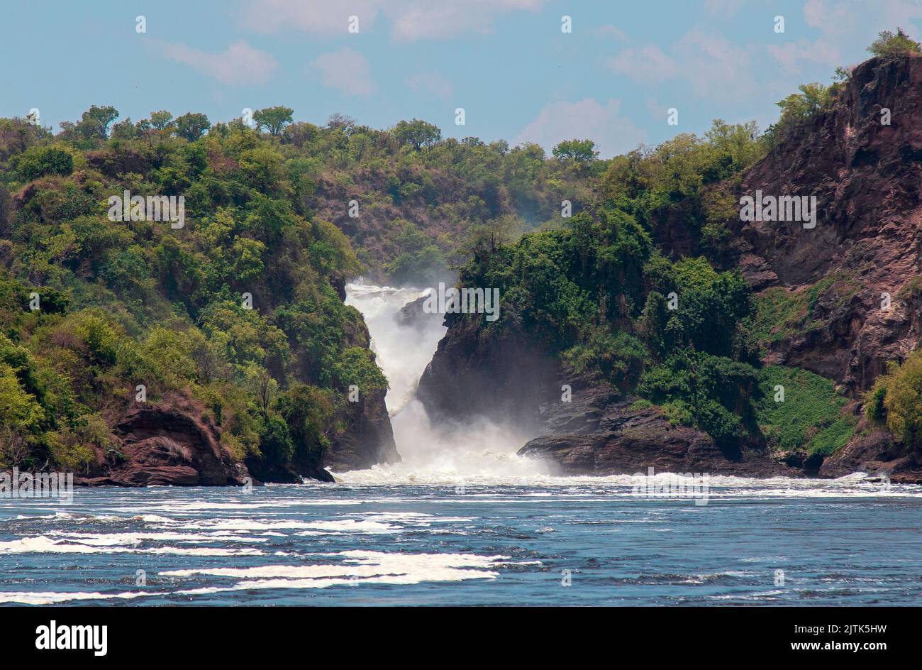 Close up of a waterfall; Big waterfall in Africa; most powerful ...