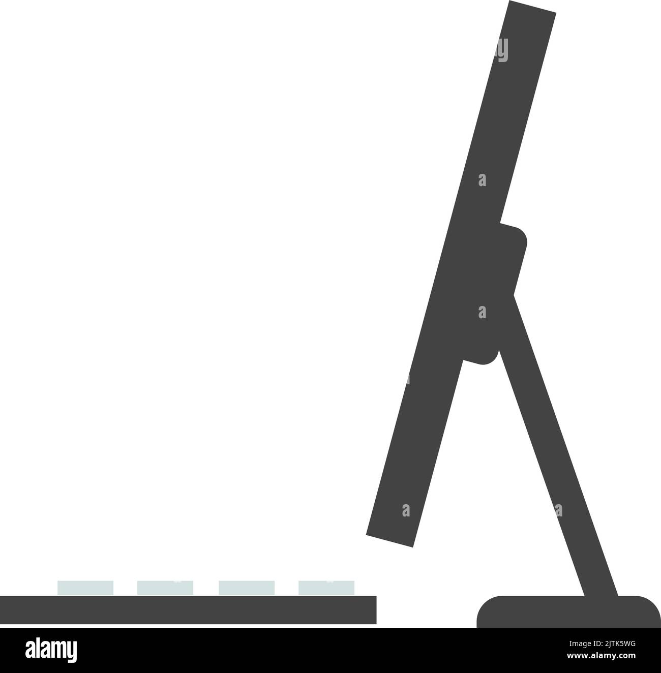 Monitor and keyboard black icon. Computer workplace symbol Stock Vector ...