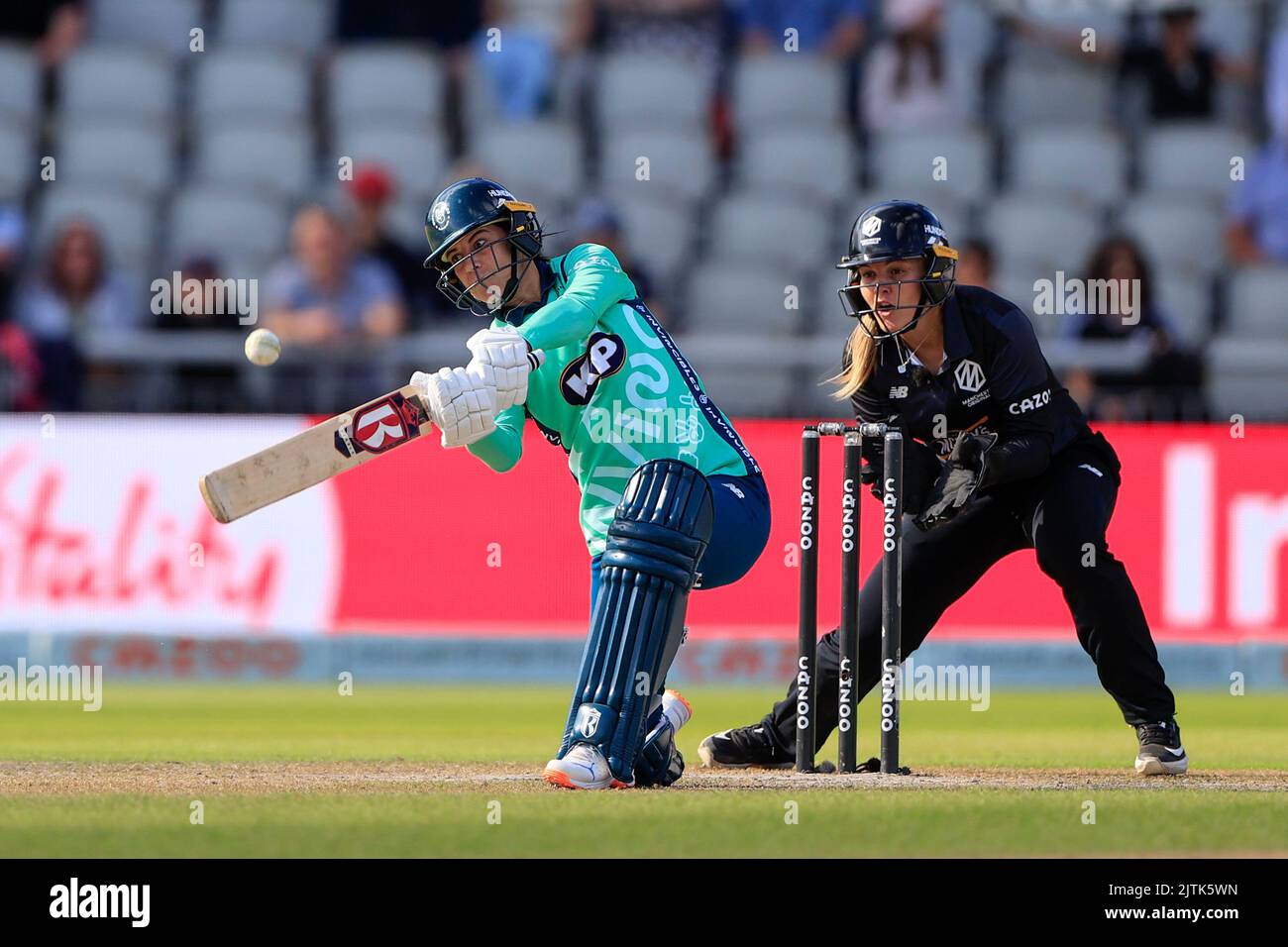 Marizanne Kapp of Oval Invincibles in batting action Stock Photo - Alamy