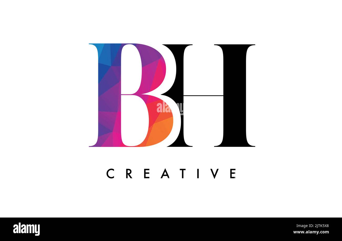 Bh letter design Stock Vector Images - Alamy