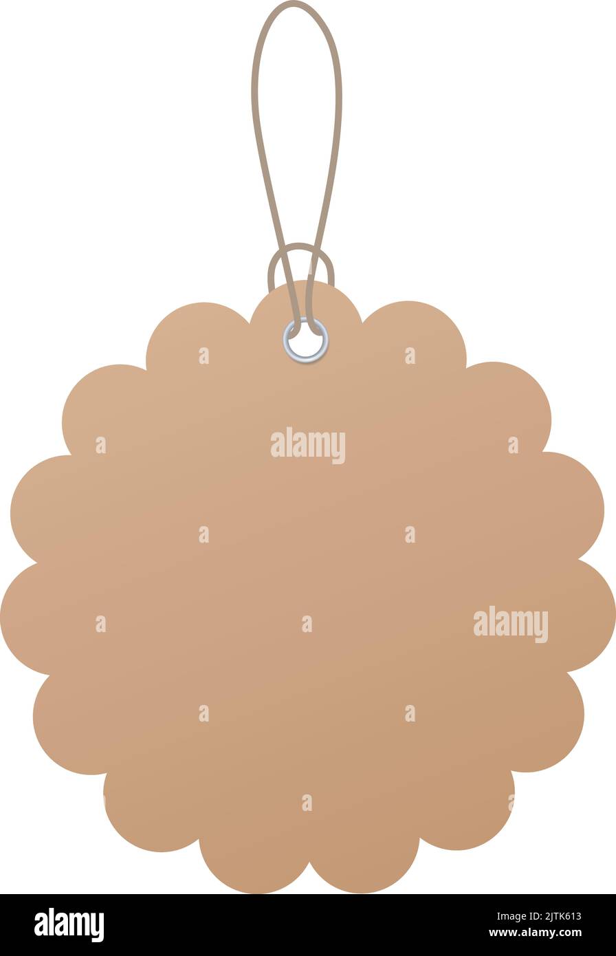 Round brown paper tag template. Store price label Stock Vector Image ...