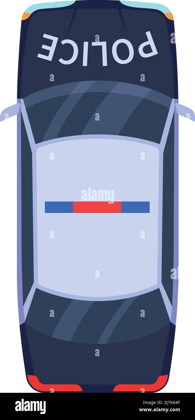 Police car top view. Patrol officer auto Stock Vector Image & Art - Alamy