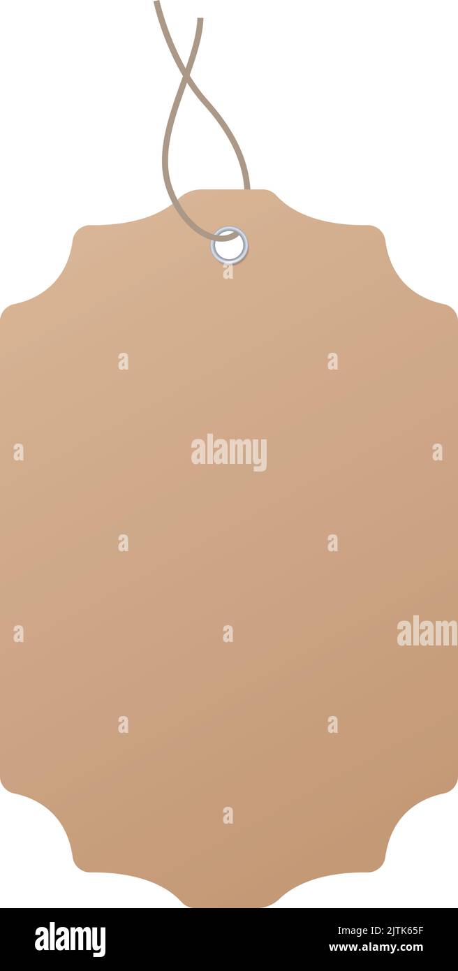 Price tag on string. Hanging label blank template Stock Vector Image ...