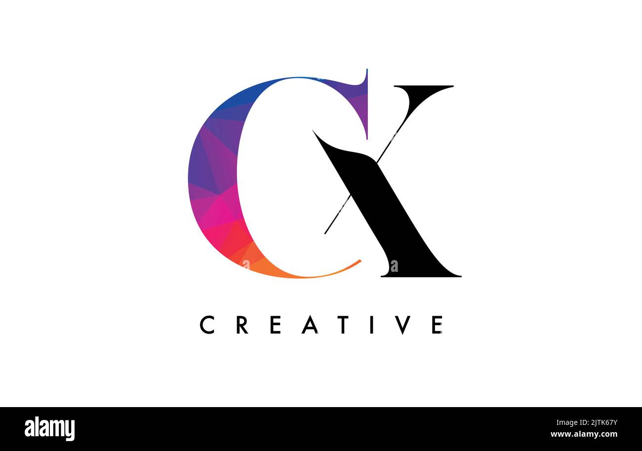 CX Letter Design with Creative Cut and Colorful Rainbow Texture. XC ...