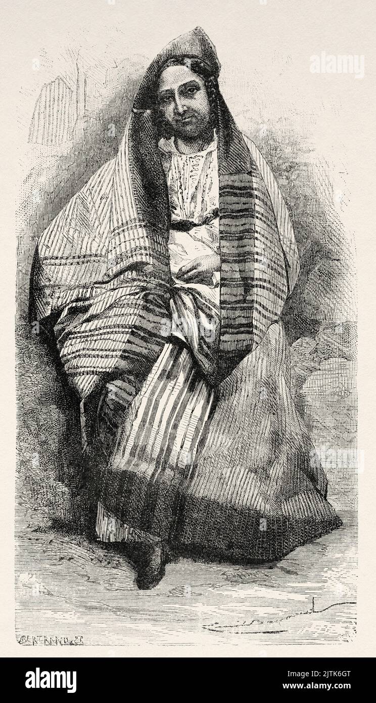 Woman from Chaldea, Iraq. Journey to Babylon by Guillaume Lejean 1866 ...