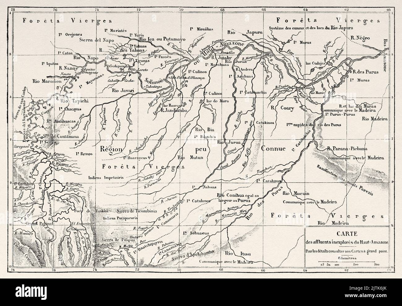 Amazon basin map, Brazil. South America. Journey through South America ...