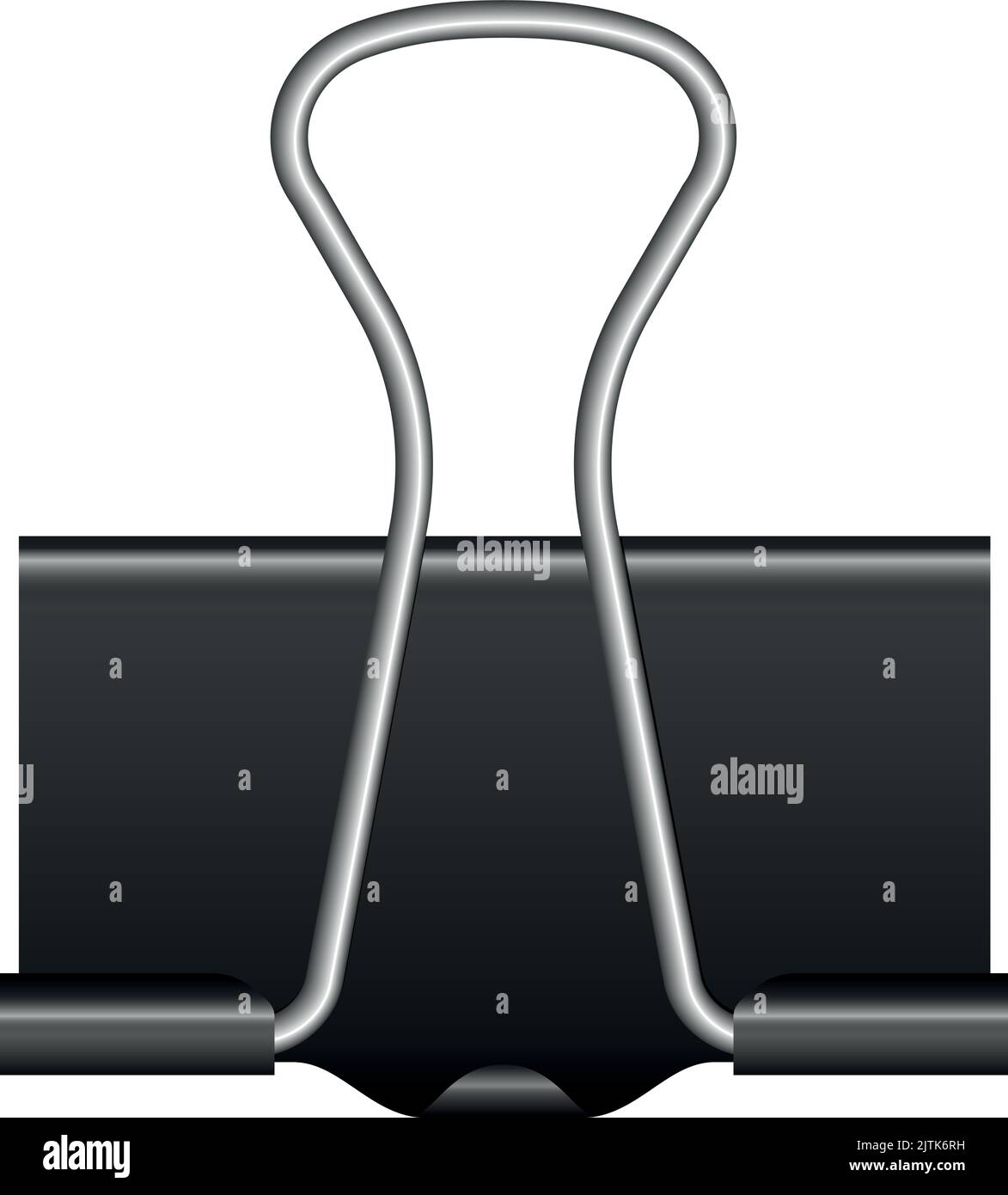 Paper clamp mockup. Realistic binder clip clasp Stock Vector Image ...