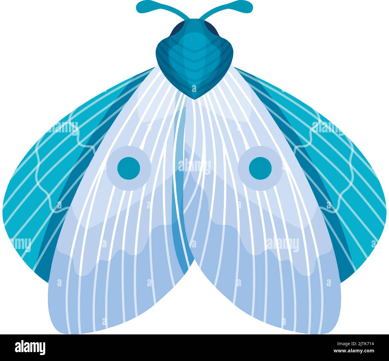 Blue winged insect. Night moth. Pastel butterfly Stock Vector Image ...