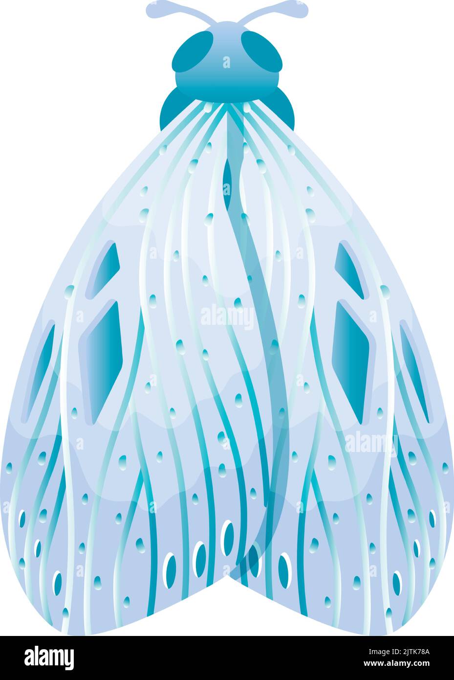 Summer moth. Delicate wing ornament. Realistic insect Stock Vector ...