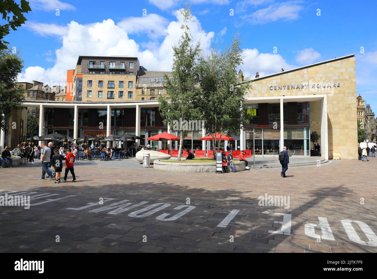 Centenary Square, on City Park, a regenerated urban park, in the centre ...