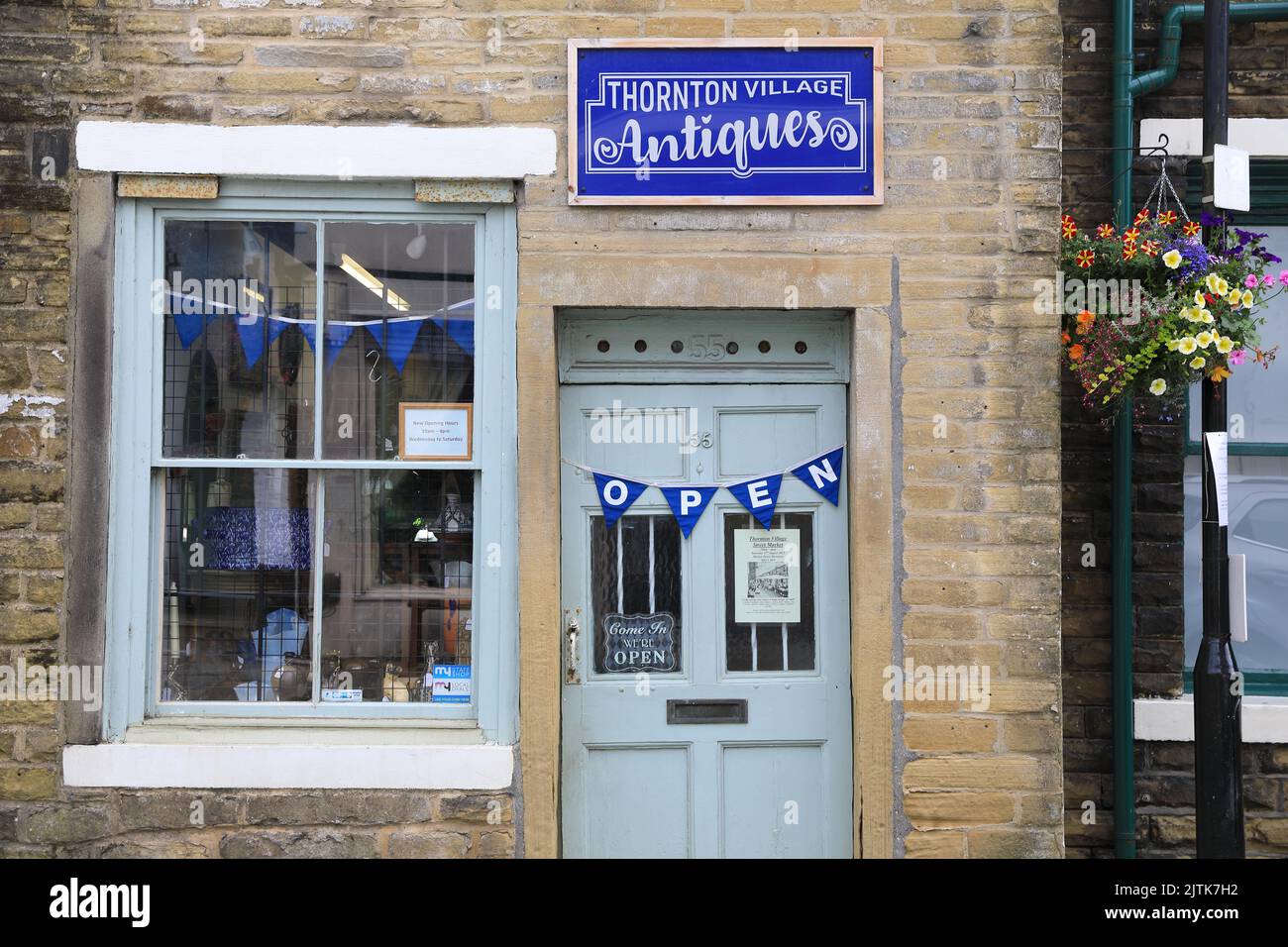 The pretty village of Thornton, near Bradford and the Yorkshire Dales ...