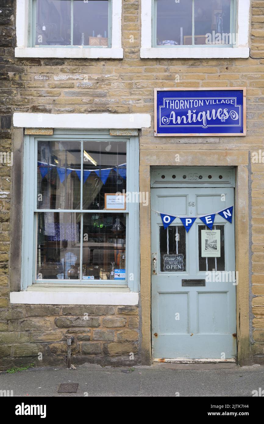 The pretty village of Thornton, near Bradford and the Yorkshire Dales ...