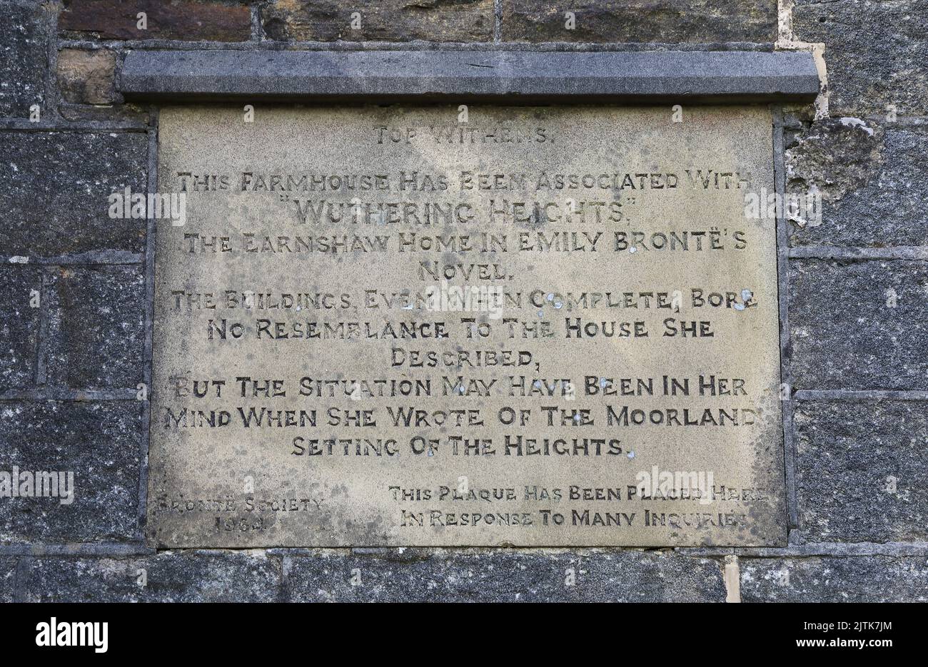 Ruined Top Withins Farm, reached via the Bronte Way, thought to be the ...