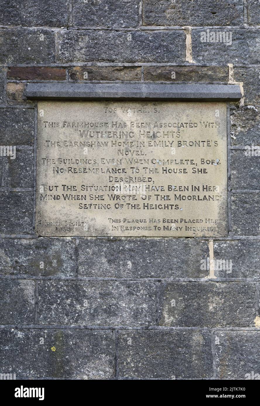 Ruined Top Withins Farm, reached via the Bronte Way, thought to be the ...