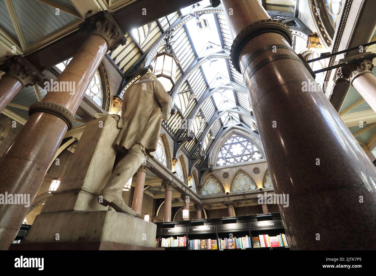 Waterstones bookshop, housed in the magnificent Wool Exchange building ...