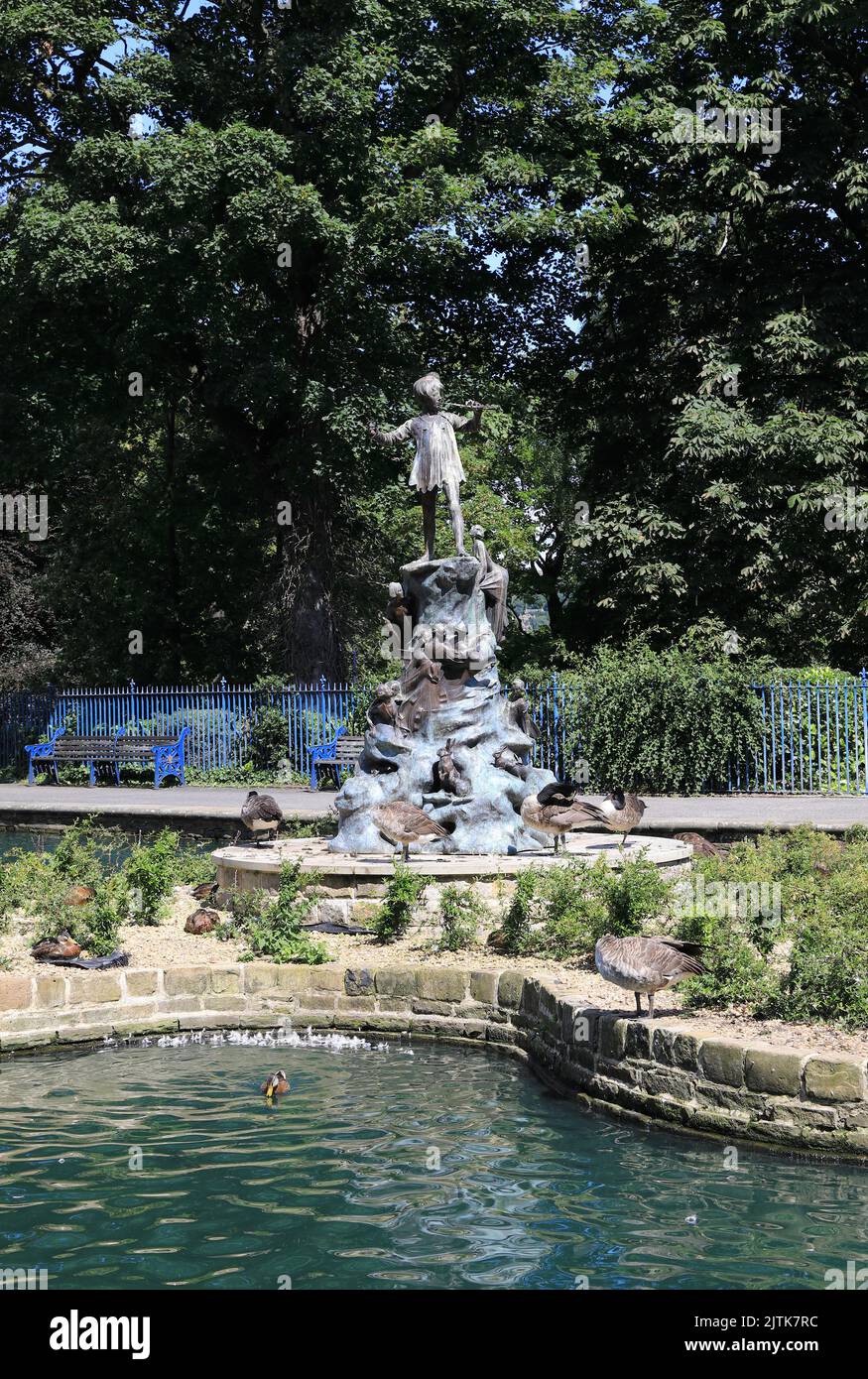 The boating lake in Lister Park, Bradford's largest park and in the ...