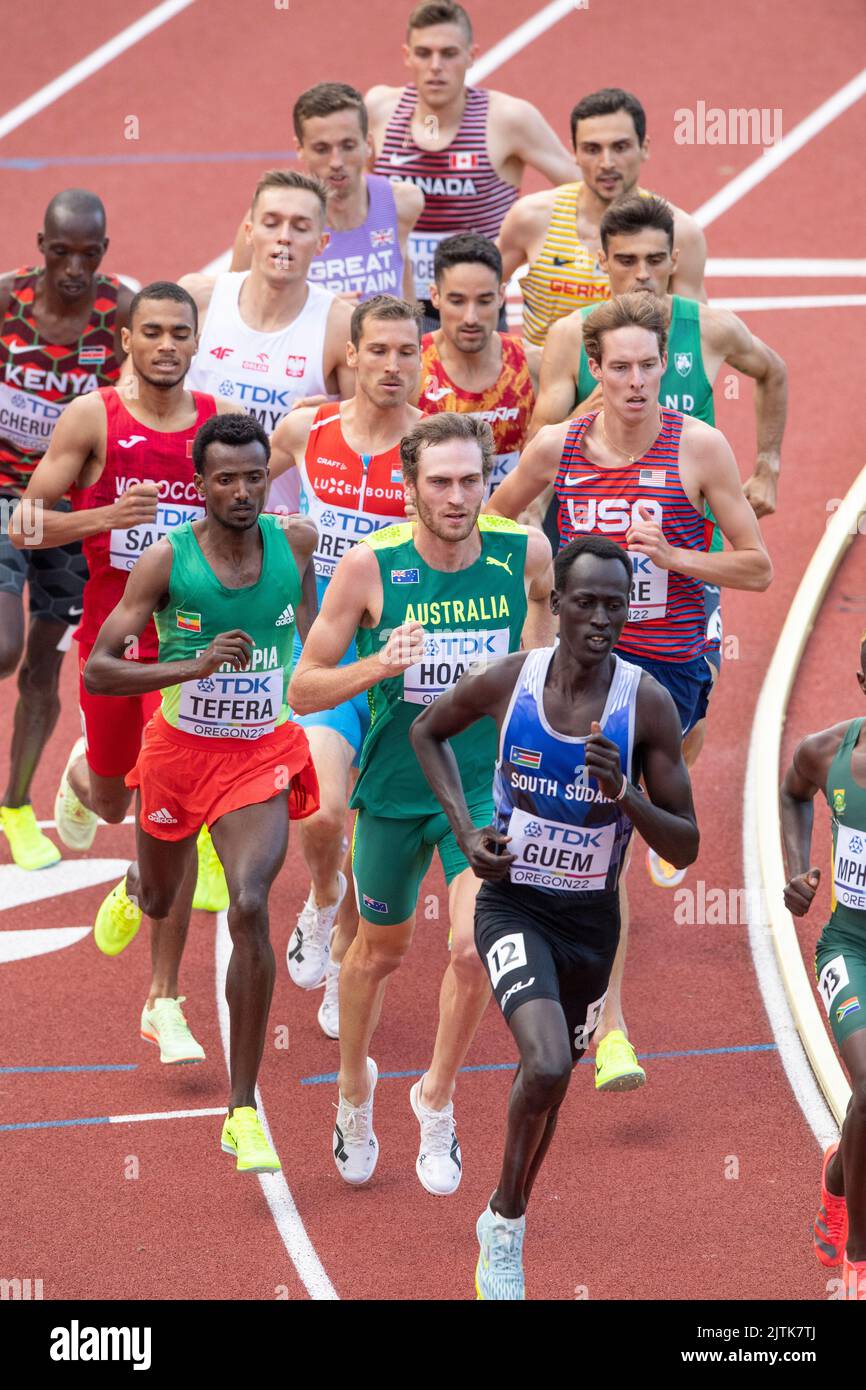 Abraham Guem of South Sudan competing in the men’s1500m heats at the ...