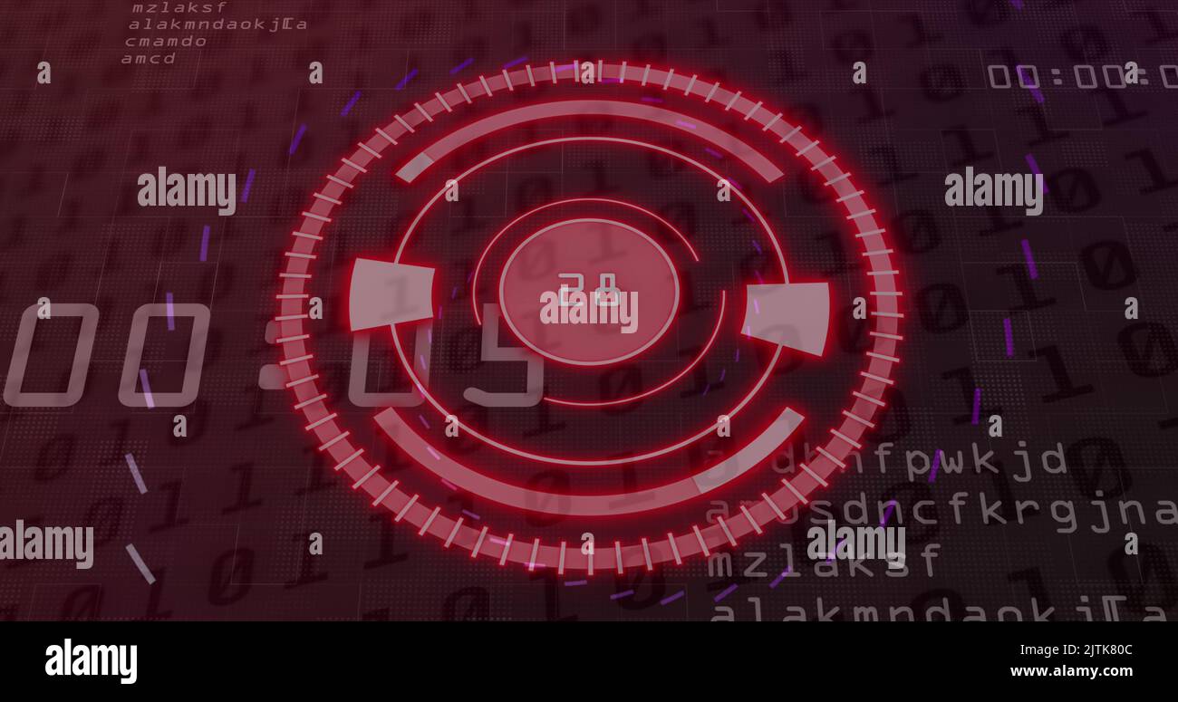 Image of scope scanning with data processing and qr code Stock Photo - Alamy