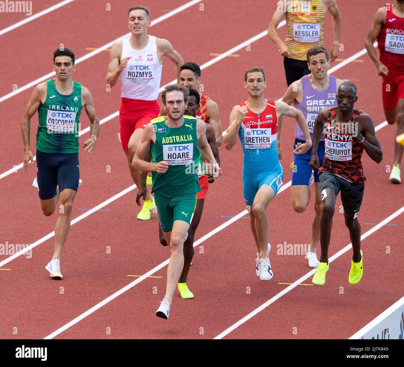 Andrew Coscoran of Ireland competing in the men’s1500m heats at the World Athletics ...