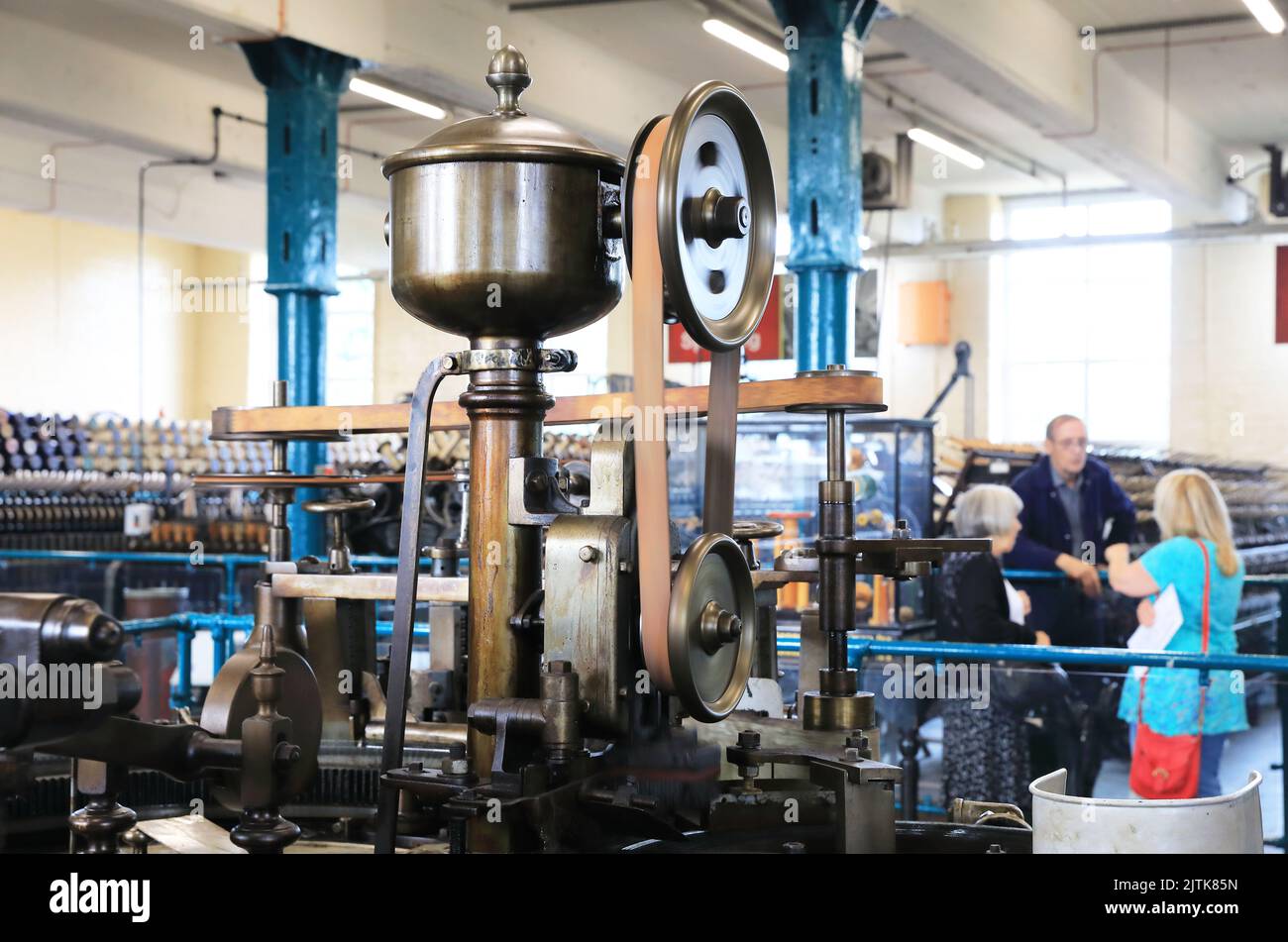 Historical textiles and machinery in Bradford Industrial Museum, at ...