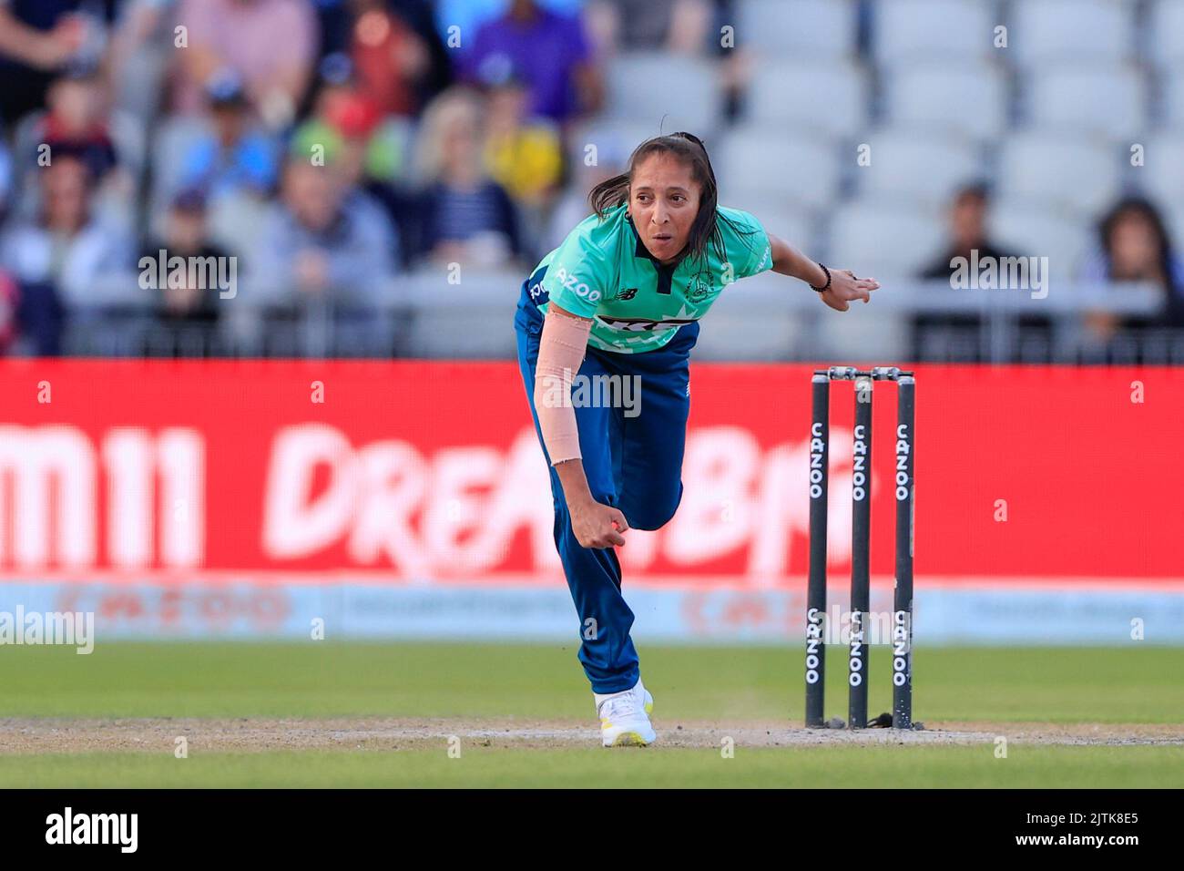 Shabnim Ismail of Oval Invincibles in bowling action Stock Photo - Alamy