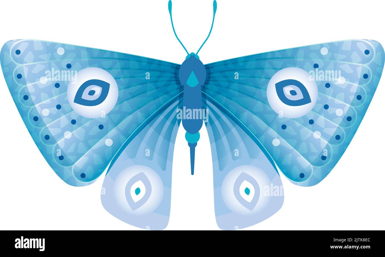 Butterfly with ornate wing. Elegant pattern summer fauna Stock Vector ...