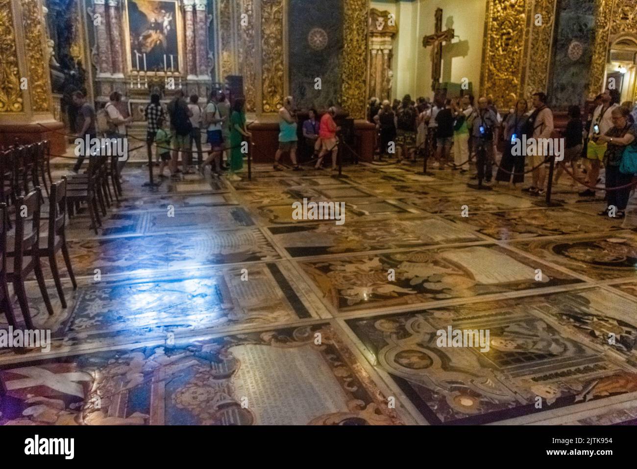 Valletta, Malta, 22 May 2022: Golden interior of St John's Co-Cathedral ...