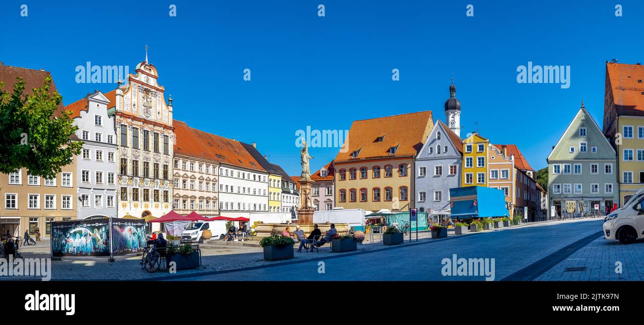 Market in Landsberg am Lech, Bavaria, Germany Stock Photo - Alamy