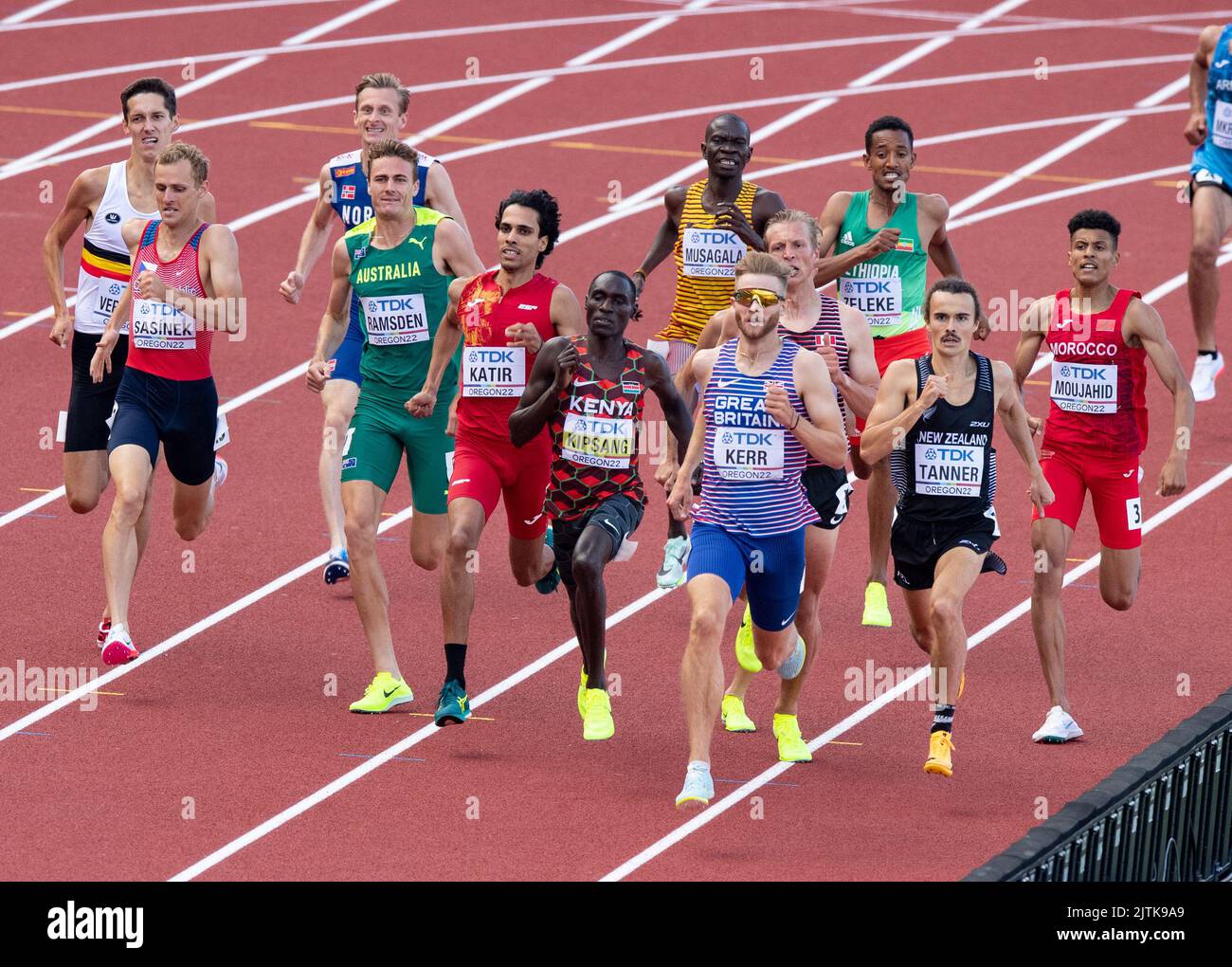 Matthew Ramsden, Mohamed Katir, Abel Kipsang and Josh Kerr competing in ...
