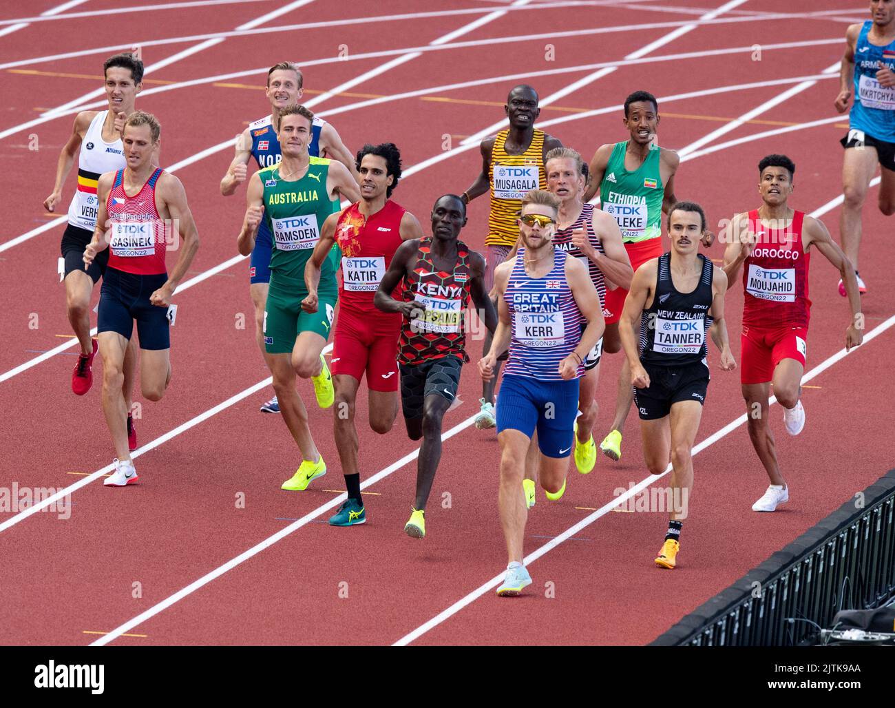 Matthew Ramsden, Mohamed Katir, Abel Kipsang and Josh Kerr competing in ...