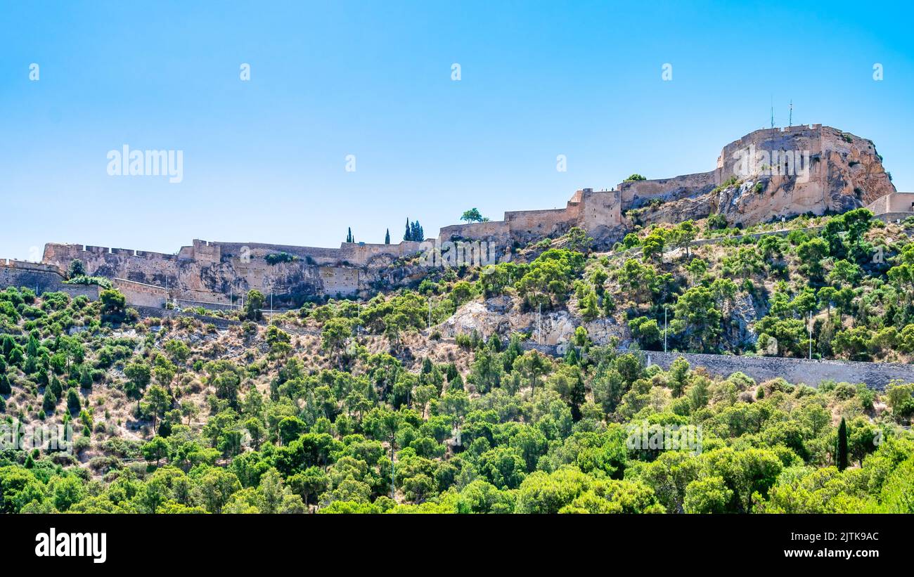 Santa Barbara castle or fort in Alicante, Spain, 2022 Stock Photo - Alamy