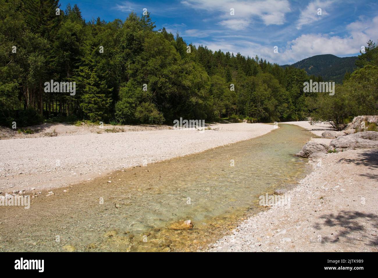 The Pisnica River in Kranjska Gora in the Upper Carniola region of ...