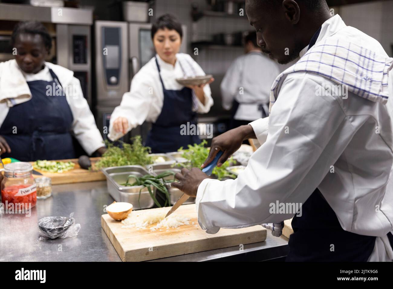 African american male cook hi-res stock photography and images - Alamy