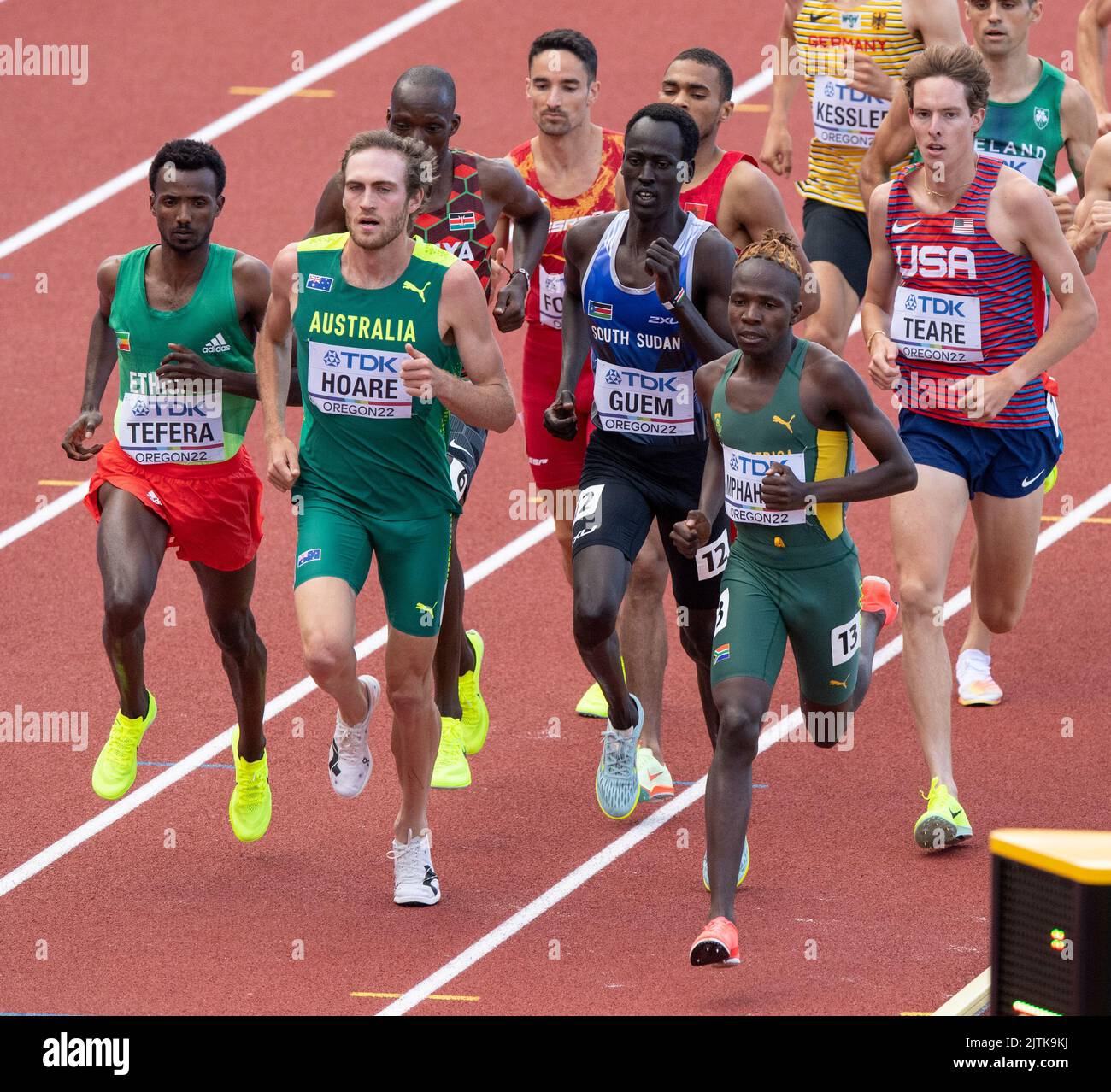 Samuel Tefera of Ethiopia competing in the men’s1500m heats at the ...