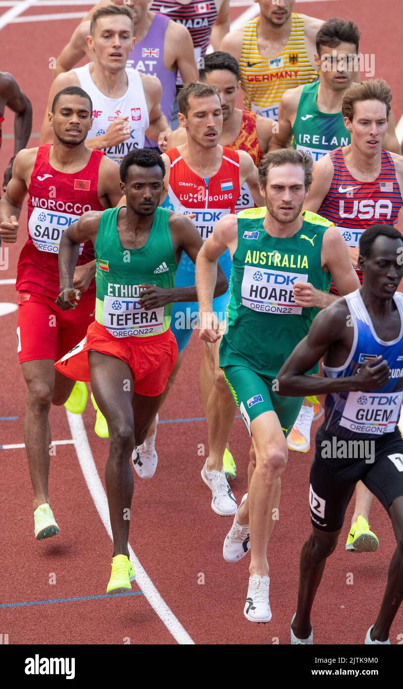 Samuel Tefera of Ethiopia competing in the men’s1500m heats at the ...