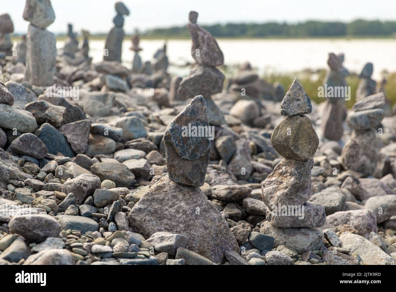 Natural beach with stone towers hi-res stock photography and images - Alamy