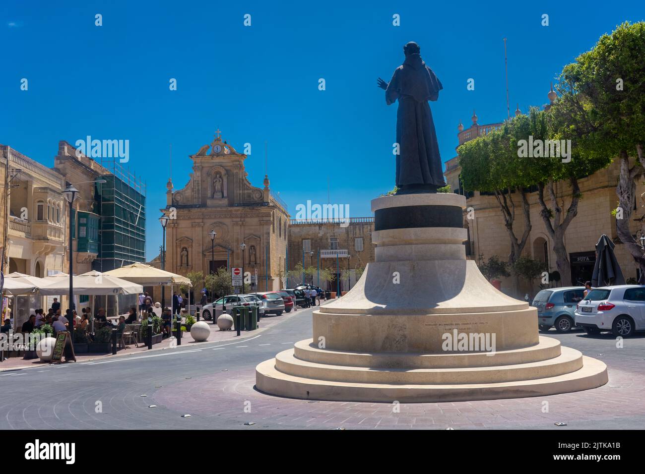 Gozo, Malta, 22 May 2022: Square in Victoria, main city of Gozo Stock ...