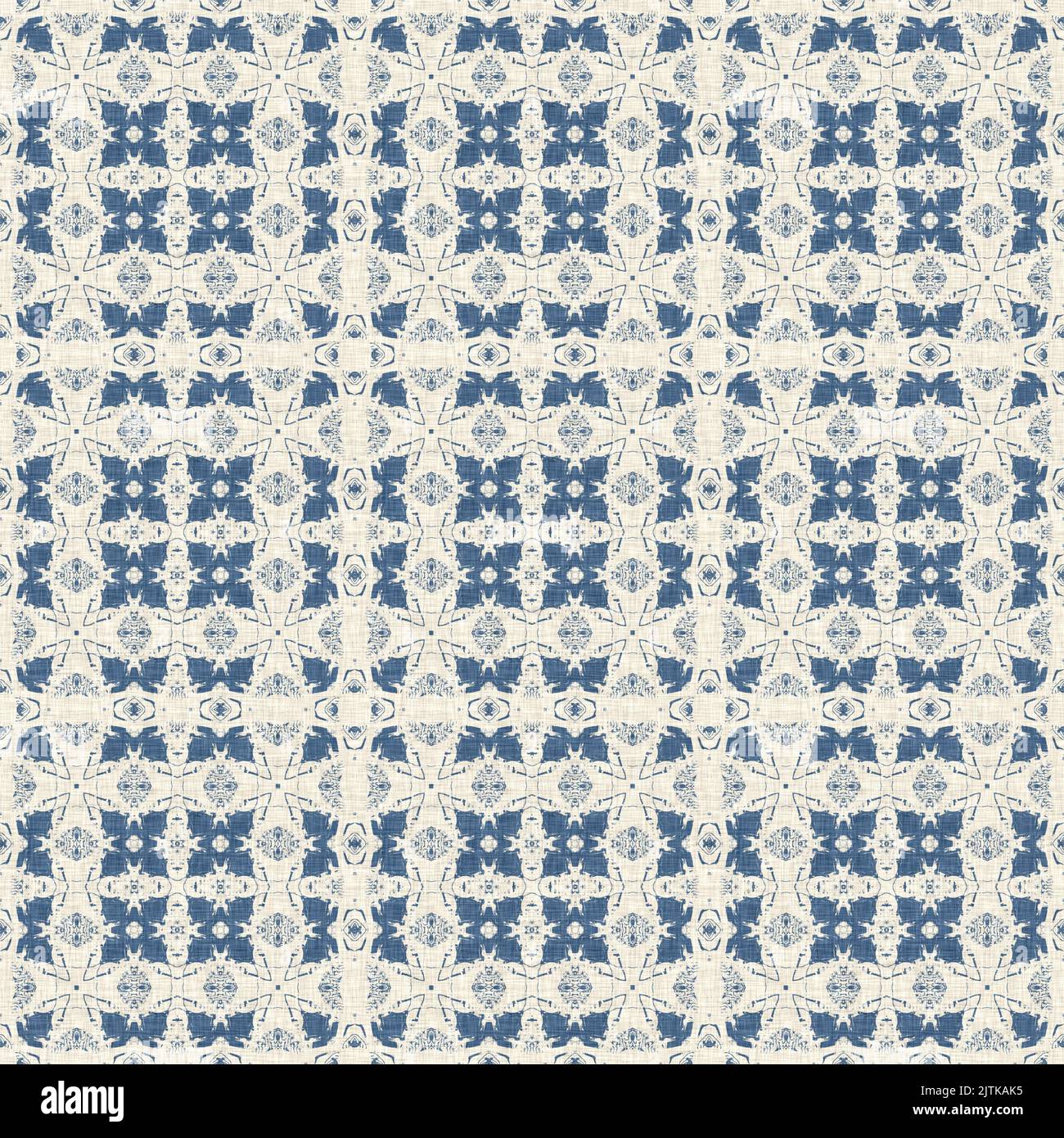 French blue quilt printed fabric pattern for shabby chic home decor ...