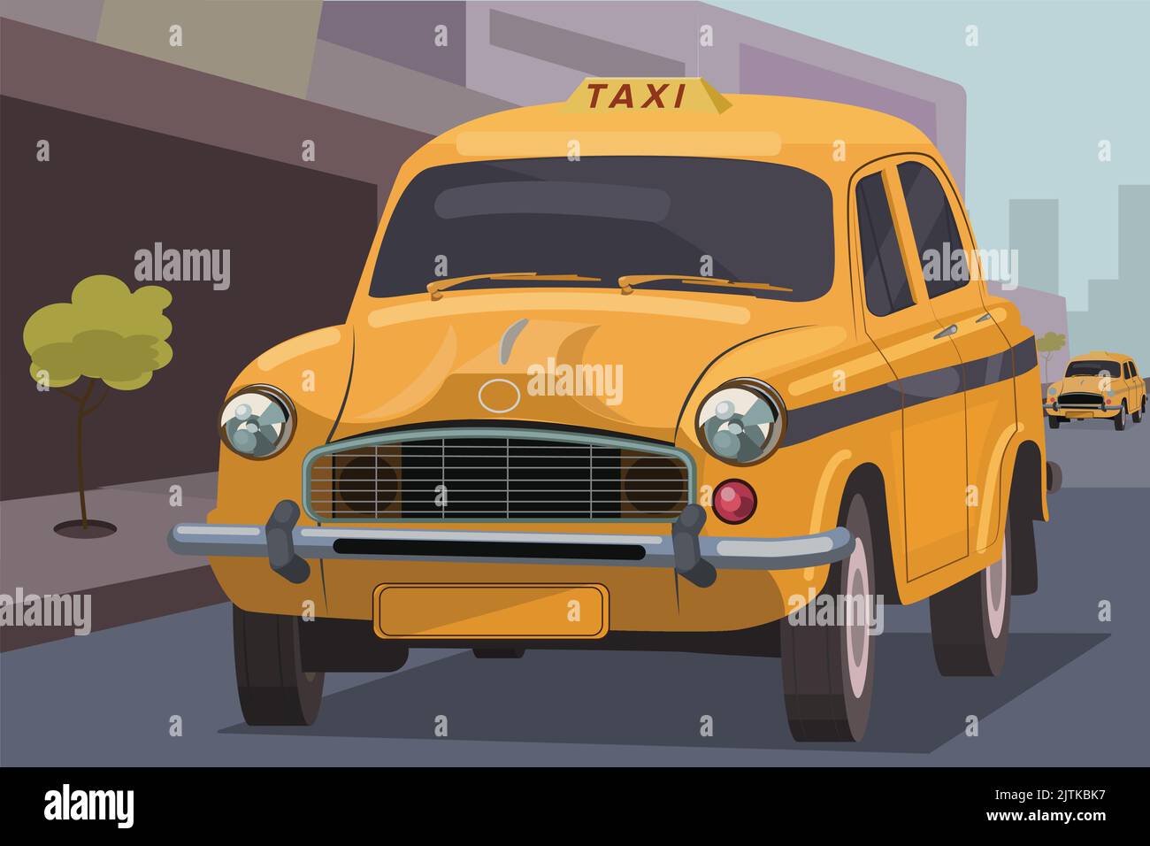 Mumbai taxi cab Stock Vector Images - Alamy