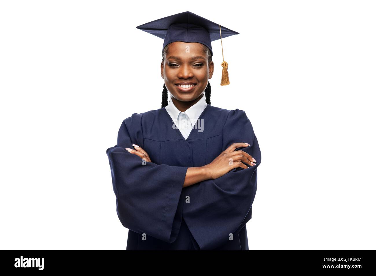 happy female graduate student in mortarboard Stock Photo - Alamy
